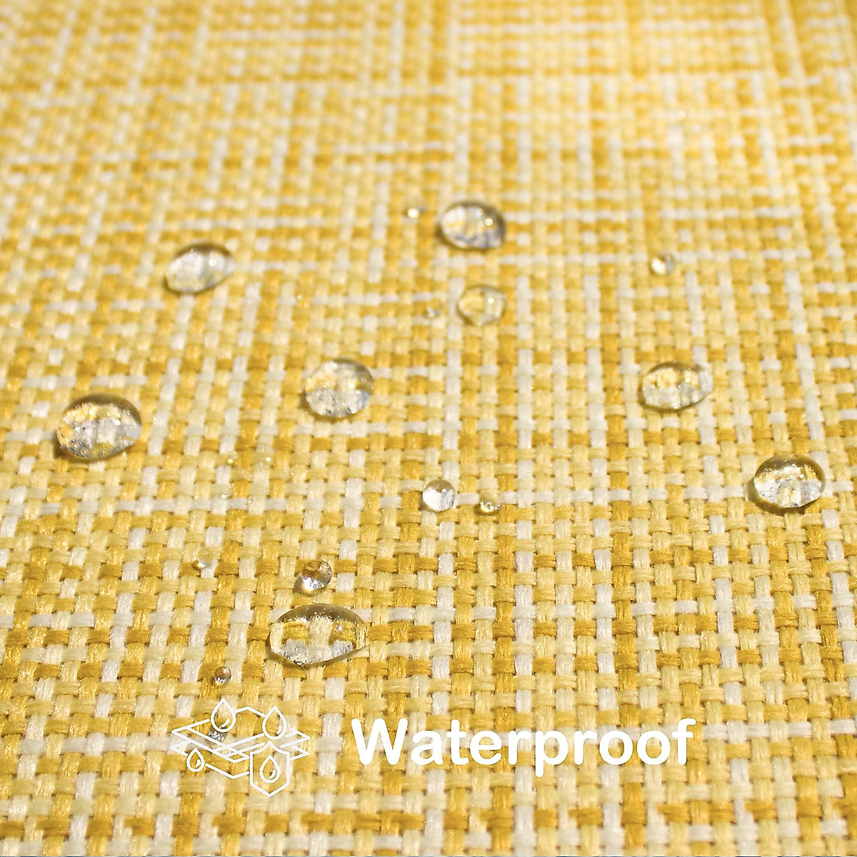 WUWUSU 18x18 Inches Outdoor Pillow Inserts Set of 2, Waterproof Decorative Throw Pillows Insert, Square Pillow Form for Patio, Furniture, Bed, Living Room, Garden YELLOW