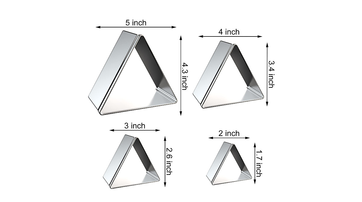 Equilateral Triangle Cookie Cutter Set - Perfect for Baking
