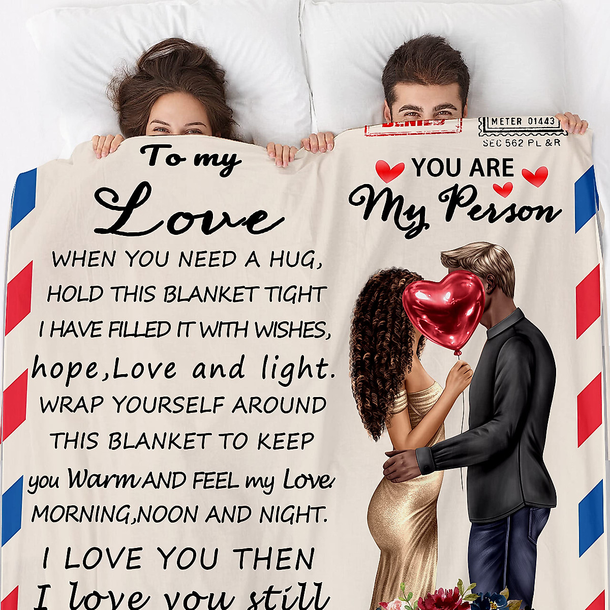 Personalized Blankets for Couple Husband Wife Boyfriend and Girlfriend Anniversary, Wedding Birthday Romantic Lovers Gifts, Unique Custom Blankets I Love You Gifts For Him or Her, Women or Men