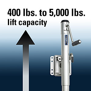 Fulton XPD15L0101 Swivel Trailer Tongue Jack, Dual Wheel - 1500 Lbs. Capacity, Steel