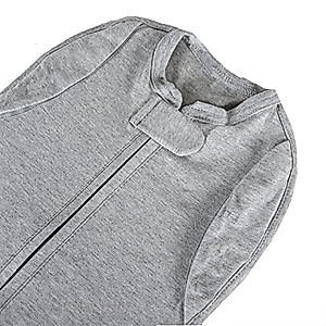 Woombie Convertible Baby Swaddling Blanket I Swaddle Converts to Arms-Free Wearable Blanket for Babies Up to 6 Months, Grey, 14-19 lbs