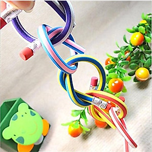 Haawooky 35 Pieces Flexible Soft Pencil Magic Bend Pencils for Kids Children School Fun Equipment