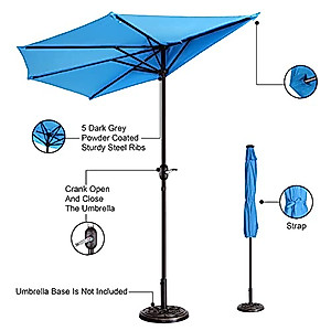 Pure Garden 799024EJU Patio Umbrella, Blue