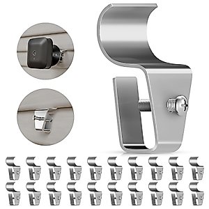 Goabroa Vinyl Siding Hooks 20 Pack, New Upgrade Siding Hooks for Home Security Camera Mount, No Hole Hanger Heavy Duty Stainless Steel Vinyl Siding Light Clips