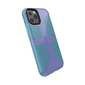 Speck iPhone 11 Pro Case - Drop Protection, Extra Grip Made of Rubber with Dual Layer Protection & Durability - Wisteria Purple, Mykonos Blue CandyShell Grip