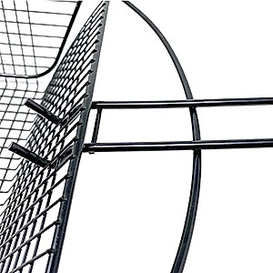 Norpro 8661 Deluxe Removable Handle grill basket, for BBQ, Black