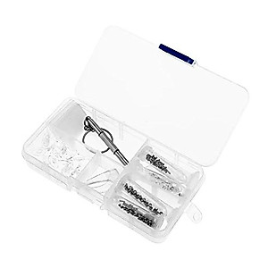 Driak Eyeglass Nose Pads Set and Assorted Tiny Screws Nut Washer with Screwdriver,Eyeglass Repair Kit for Sunglass Spectacles