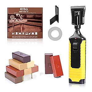 Hardwood Floor Repair Kit, Wood Furniture Repair Kit -19 Pcs Wood Touch Up Wax with New Upgrade Melting Tool, 11 Colors HardWax Filler - Repair Scratches, Cracks, Holes for Wooden Floor, Door, Cabinet