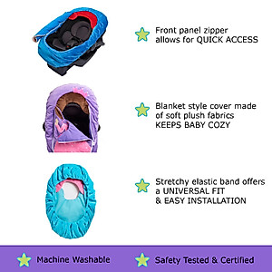 Car Seat Cuties, Baby Car Seat Cover, Stretchy Universal Fit Infant Car Seat Carrier Cover for Baby Boys and Girls, Soft & Warm Baby Blanket Style Car Seat Cover, Infant Costume (Fairy)