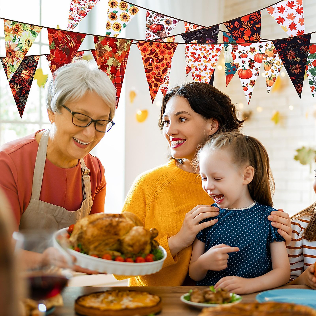 Tudomro 70 Pcs 10 x 10 Inch Fall Fabric Square Thanksgiving Autumn Patchwork Fabrics Maple Leaf Turkey Square Patchwork Fabric Pumpkin Quilting Fabric for Fall DIY Crafts