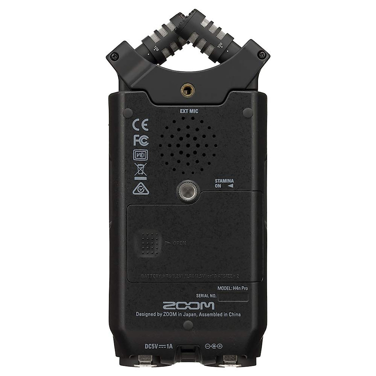 Zoom H4n Pro All Black 4-Track Portable Recorder (2020 Model) with Zoom AD-14 AC Adapter, Windbuster, 16GB Memory Card & USB Cable Bundle