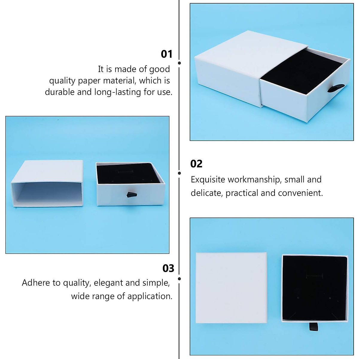 Hemoton Paper Jewelry Boxes 5pcs Box Jewelry Box Jewelry Box Cardboard Necklace White Pillowcase Boxes