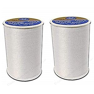 Coats & Clark All Purpose Thread 400 Yards White (One Spool of Yarn) (2 Pack)