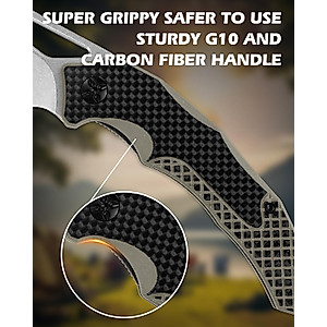 Dispatch Pocket Knife for Men Women, 3.54 Inch 8Cr13MoV Stainless Steel Blade with G10 Handle, Folding Knives with Clip for Outdoor Hunting Hiking Camping Survival EDC Tools