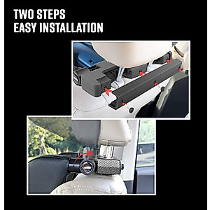 ALL4MARIE Car Seat Headrest Support - 360 Degree Adjustable, Memory Foam Car Headrest with Head, Neck, Shoulder Support for Kids and Adults, (Black)