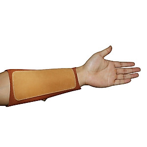 I-Sport Leather Suede Archery Protective Armguard Forearm Protector with Adjustable Straps