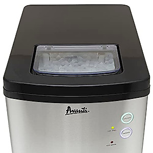 Avanti Elite Series Countertop Nugget Ice Maker and Dispenser, 33 lbs, in Stainless Steel (NIMD3313S-IS)