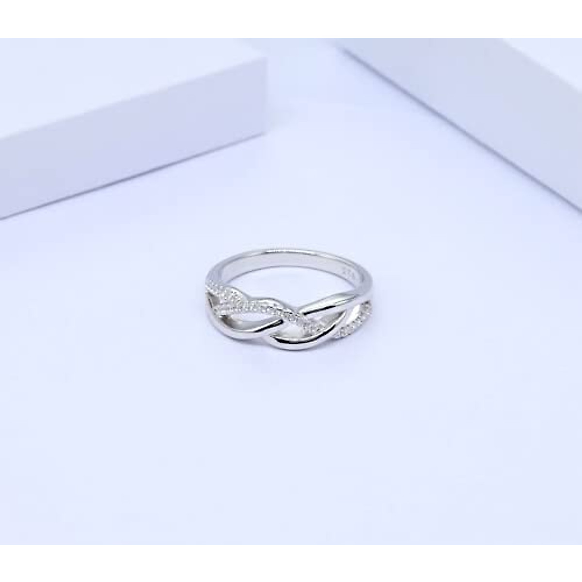 STARCHENIE Infinity Promise Celtic Knot Ring for Women 925 Sterling Silver Engagement Wedding Band Anniversary Jewelry Size7