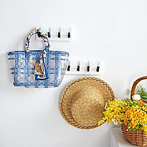 Adhesive Coat Hook, 3 Pack Wall Mounted Key Holder, Heavy Duty Entrance Way Storage Rack for Hanging Coat, Hat, Clothes, Scarf, Bag, Towel (Colorful)