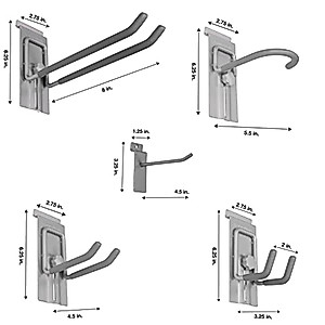 Crownwall 6" Starter Bundle (4x4 ft) with 10-Piece Locking Hook Kit (Graphite)