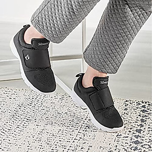 Silvert's Adaptive Clothing & Footwear Women’s Ultra Comfort Flex Neoprene Extra Wide Shoes for Seniors Black