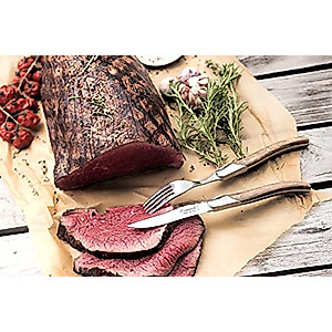 Laguiole Style de Vie Steak Knives, Luxury Line, 6 pieces, Olive Wood, in giftbox