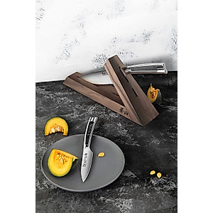 Cangshan 1021240 TAI triangle Walnut Wood Knife Block, Two Slots