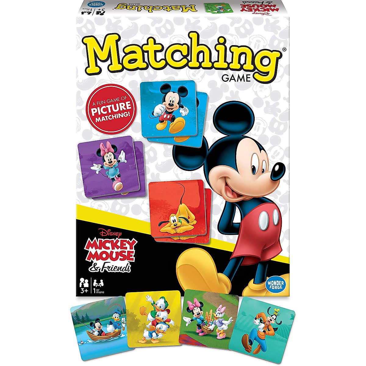 Wonder Forge Mickey Mouse Matching Game - Engaging Board Game for Kids Age 3-5 | Enhances Focus and Memory | Features Favourite Disney Characters | Ideal for Family Fun Time
