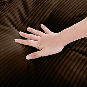 SLEERWAY Oversized Accent Chair for Living Room, 51" Comfy Corduroy Sofa with Lumbar Pillow, Modern Oversized Single Sofa Chair and A Half with Wide Armrest for Living Room, Apartment, Office, Brown