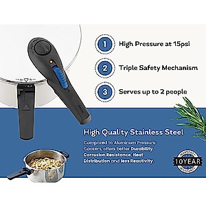 Zavor ZPot 4.2 Quart 15-PSI Pressure Cooker - Polished Stainless Steel