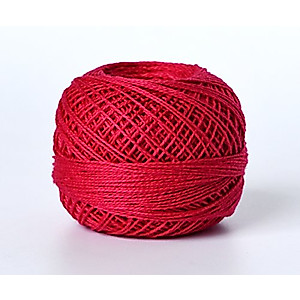 Soft 1500Y 15 Pearl Balls Cardinal Size 8 Rainbow Colors for Crochet Hardanger Cross Stitch Needlepoint Hand Embroidery