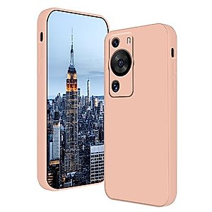 Jancyu Compatible with Huawei P60 Pro Case Soft, Silicone Phone Case for Huawei P60 Pro, 360°Full Protective, Shockproof and Fingerprint Resistant Accessorie (Pink)