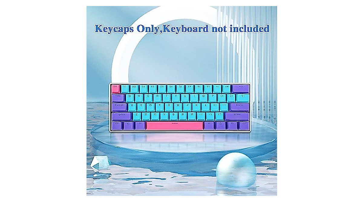 BOYI Shine-Through Keycaps, BOYI 61 Key ANSI Layout OEM Profile PBT ...