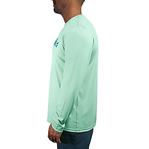 Rattlin Jack Men's UV Sun Protection Sport Fishing Shirt Marlin Gold XL Teal