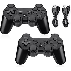 Prodico Wireless Controller for PS3,Double Shock Rechargeable Analog Controller for PS3 2 Pack