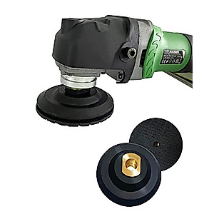 Rubber Backing Pad Black Rigid Backer Pads for Diamond Polishing Pads 5/8”-11 Hook and Loop Backing Pad (4 inch)