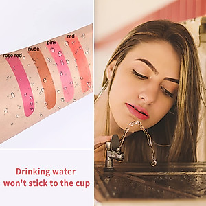 Eliversion 20Pcs Waterproof Non-Stick Lip Tint Cotton Swab, Long Lasting Matte Lip Gloss Applicator