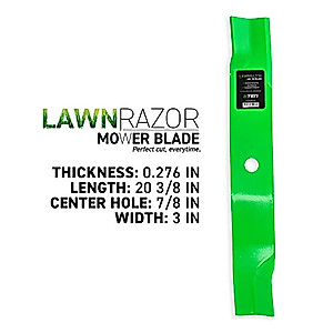 8TEN LawnRAZOR Mower Blade Set for John Deere 60 inch Deck 737 757 777 797 TCU15881 M128485 M131958 (High-Lift)