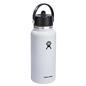 Hydro Flask Wide Flex Straw Cap White 32 Oz