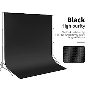 NEEWER 6x9 feet/1.8x2.8m Photo Studio 100% Pure Polyester Collapsible Backdrop Background for Photography, Video and Television (Backdrop Only) - Black