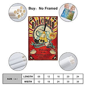 Cartoon Poster Gravity Falls Canvas Poster Bedroom Decor Sports Landscape Office Room Decor Gift 12x18inch(30x45cm), White