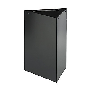 Safco 9550BL Trifecta Receptacle 26" High Base Triangular 15gal Black