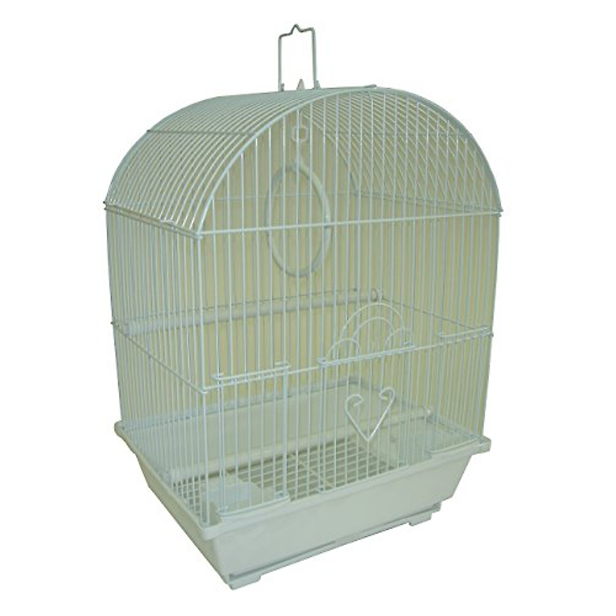 YML A1104WHT Round Top Style Small Parakeet Cage, 11 x 9 x 16