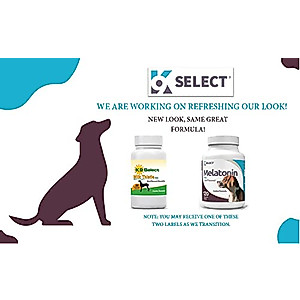 K9 Select Melatonin for Dogs, 3mg - 120 Beef Flavored Chewable Tablets - Canine Sleep Aid