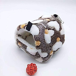Oncpcare Winter Warm Hamster Bed Playing Soft Hamster Hammock Sleeping Cute Small Animals Nest Hanging Home Resting for Young Guinea Pig Degu Drawl Hedgehog