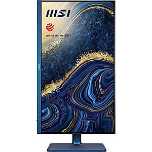 MSI Modern MD241P Ultramarine, 24" Monitor, 1920 x 1080 (FHD), IPS, 75Hz, TUV Certified Eyesight Protection, 5ms, HDMI, USB C, Tilt, Swivel, Height Adjustable, Pivot