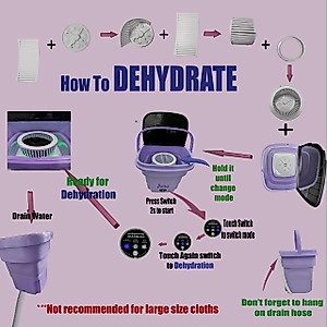 Portable washing machine clothes washer laundry machine clothes washing machine washing portable machine laundry machine washer mini washing machine mini laundry machine clothes washer (Purple 15L)