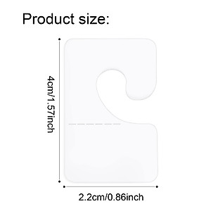 Zsxdc 300 Pieces Clear Self Adhesive Hang Tabs Hooks J-Hook Folding Tab with Hook Plastic Display Handg Tabs for Store Retail Display