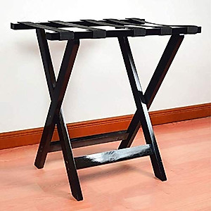 Professional Hotel Suitcase Support - Folding Luggage Racks | Solid Wood Luggage Storage Rack for Guest room | Travel Bag Stand | Household Hanger Furniture Landing Shelf