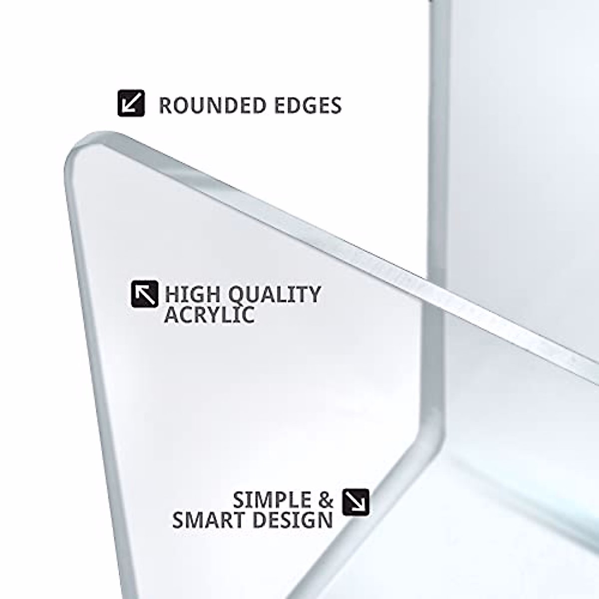 Azar Displays 255080 Small Standing File Holder/Sorter Desk Organizer, 4-Pack, Clear